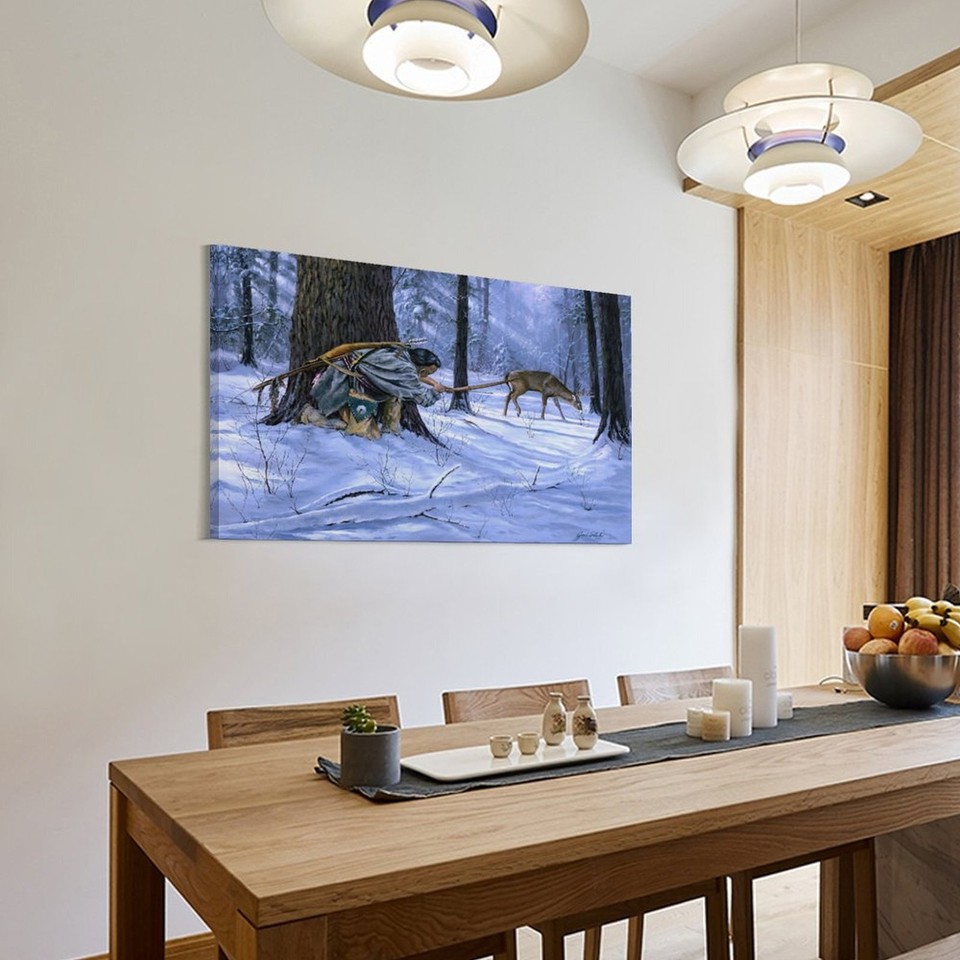 Native American Hunting Canvas Art Wall Painting Poster Print Decor | eBay