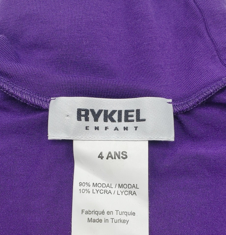 Sonia Rykiel Girls’ Modal Blend Turtleneck Top Size 4 Years New NWOT ...