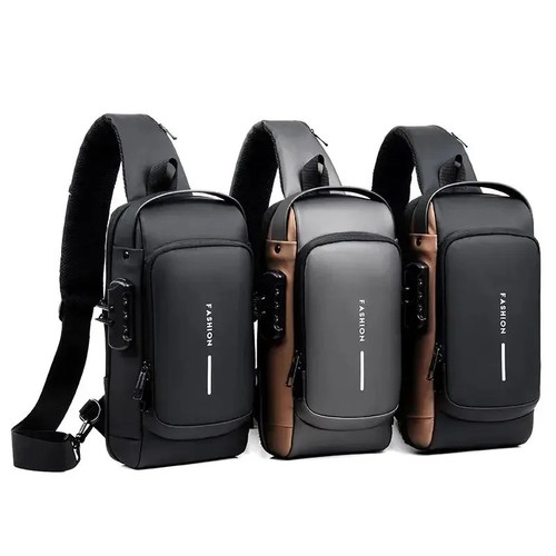 Waterproof Chest Bag Anti Theft Crossbody Slim Durable Shoulder Travel ...