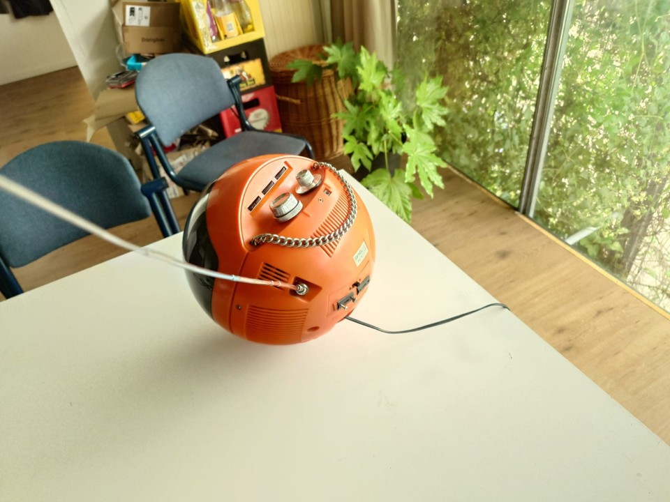 1970 JVC Nivico Videosphere, Orange CRT Television (in great working ...