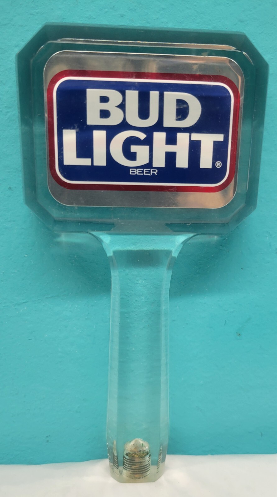 Bud Light Beer Tap Handle Lucite/Acrylic Pull Handle Draft Knob Vintage ...