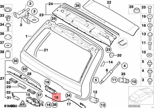 BMW E53 X5 Trunk Striker Latch Catch Lock Unit OEM 51248408859 for sale ...