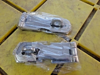 1 PAIR OF Flush Mount Swivel Hasp 3" x 1" x 1 1/8" Chrome Plated Zinc ...