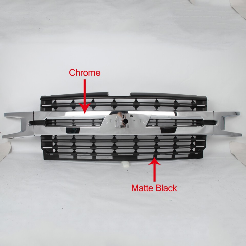 2019-2021 Chevy Silverado 1500 LT RST Front Bumper Grille Chrome Grill ...