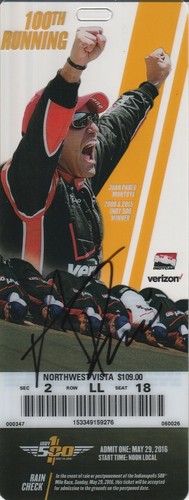 2016 ALEXANDER ROSSI signed 100TH INDIANAPOLIS 500 USED TICKET STUB ...