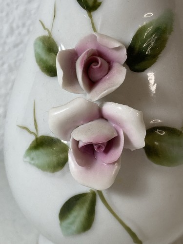 Dresden - Vintage Hand Painted Porcelain Rose Bud 6” Pitcher Vase | eBay