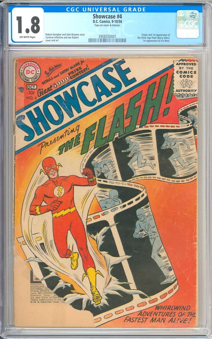 Showcase #4 Origin & 1st App. Barry Allen Silver Age Flash DC Comic ...