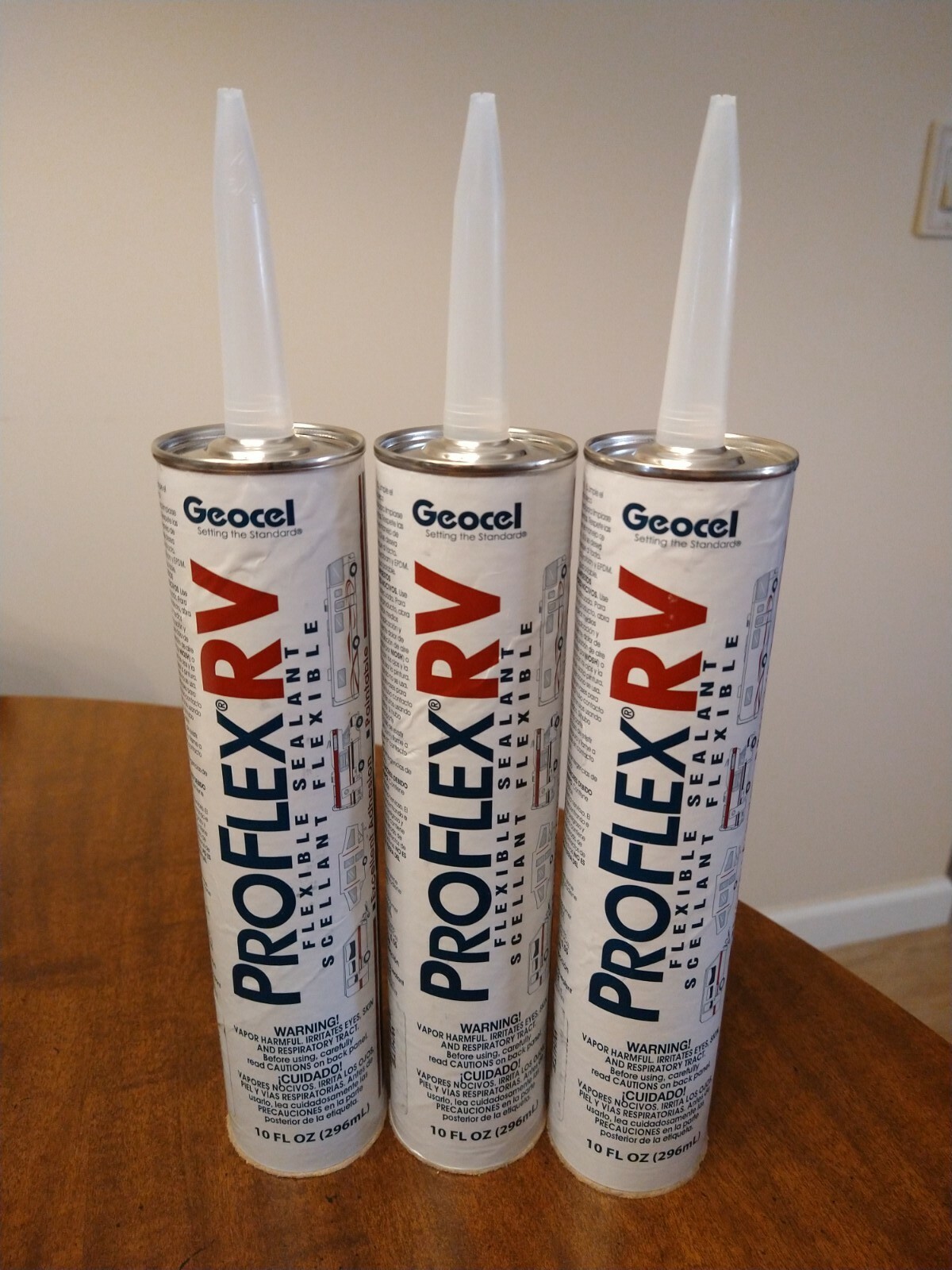 Lot of 3 Geocel 28101 ProFlex RV Flexible Sealant - White- 10 Oz Tube ...