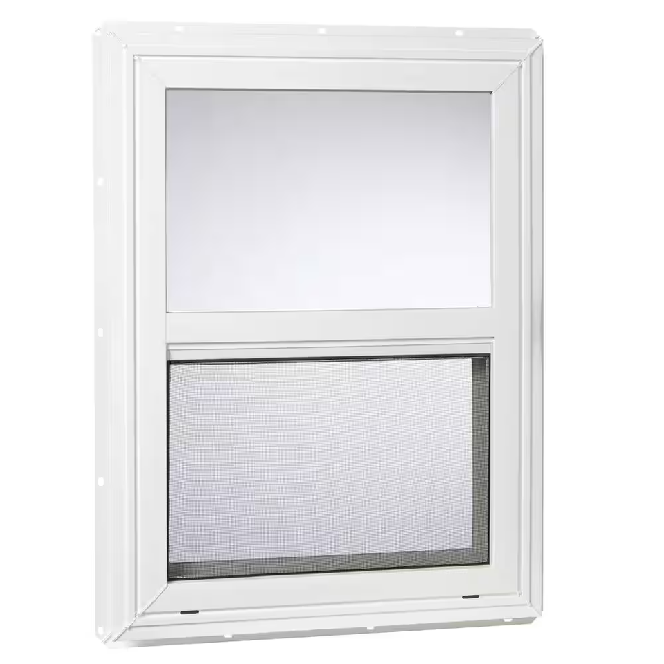 TAFCO WINDOWS Single Hung 18 in x 24 in Single-Pane No Grid Vinyl Tilt ...