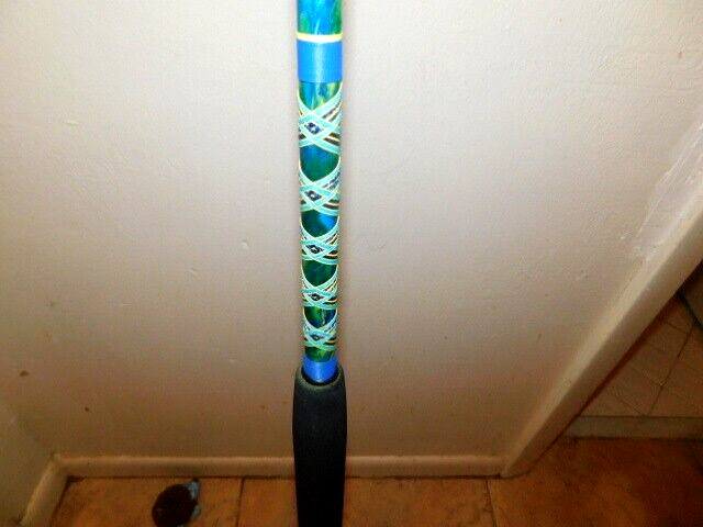 CUSTOM SPINNING ROD MAHI BLUE GREEN YELLOW MARBLE 20-40 LB 7' NEW | eBay
