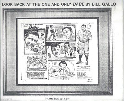 Bill Gallo 1990 Cartoon Daily News Magazine Babe Ruth | eBay