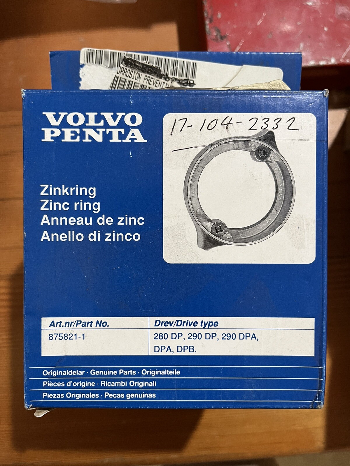 Genuine Volvo Penta Bearing retainer 875821-1 280 DP 290 DP New old ...