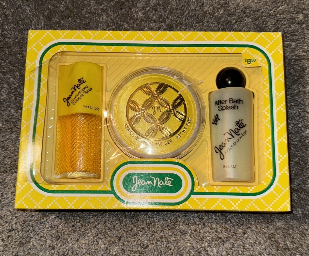 Jean Nate 1.5 oz Perfumed Cologne Spray 4 Oz Bath Powder 5 oz After ...