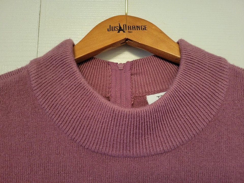 PXL Sweater PETITE Mauve Mock Neck THE TOG SHOP Zip Back Collar | eBay