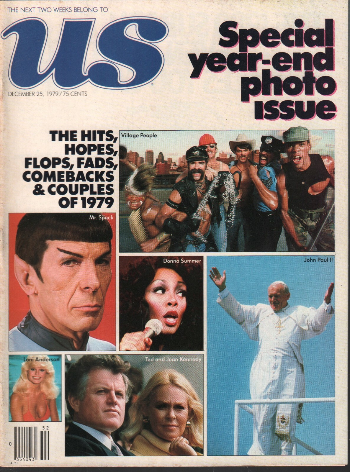 US Magazine December 25 1979 Leonard Nimoy Spock Ted Joan Kennedy ...
