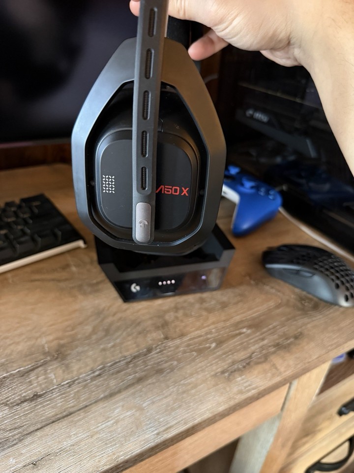 Logitech A50 X Wireless Gaming Headset Black Boom Mic Volume Control | eBay