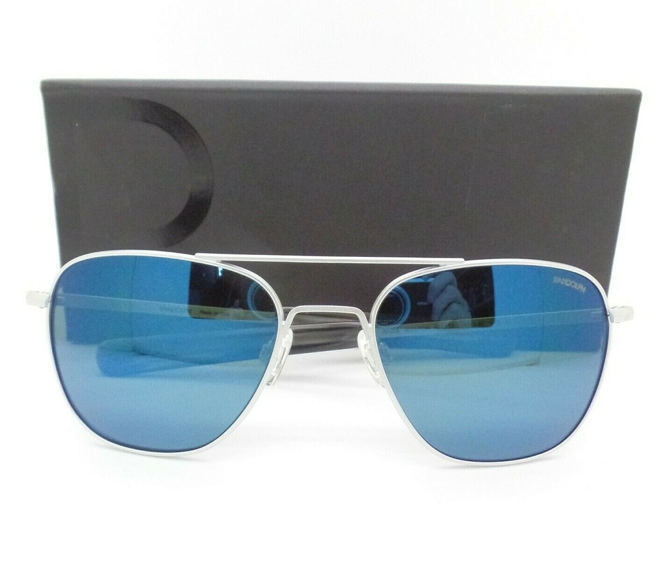 Randolph Engineering Aviator Matte Chrome Cobalt Polarized USA New ...