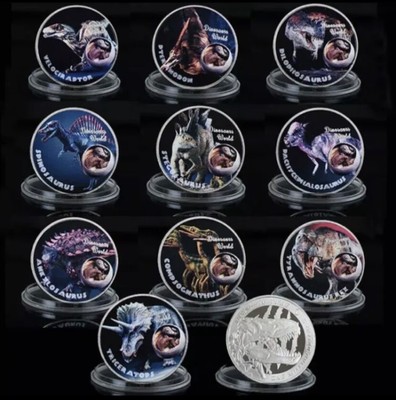 T-Rex Tyrannosaurus Dinosaur x10 Coins - Commemorative Collection | eBay