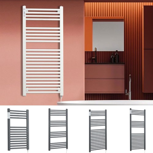 Vertical Heated Towel Bathroom Rail Radiator Ladder Warmer Electric ...