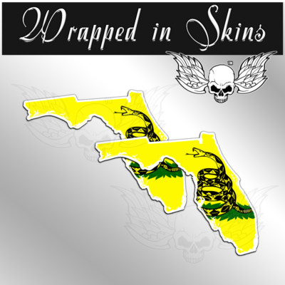Florida Stickers Dont Tread on Me Gadsden Flag Vinyl Decals choose size ...