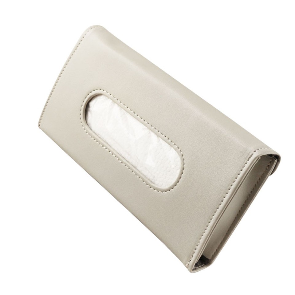 Sun Visor PU Paper Holder Tissue Box Hanging Clips Tissue Organizer ...