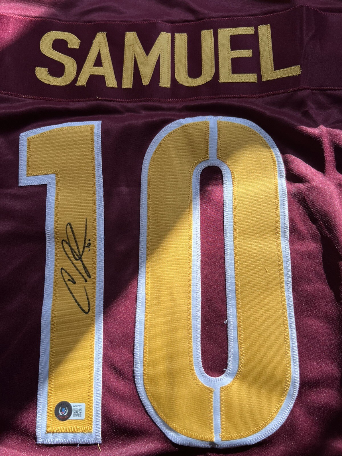 Curtis Samuel Autographed Washington Maroon Football Jersey - Beckett ...