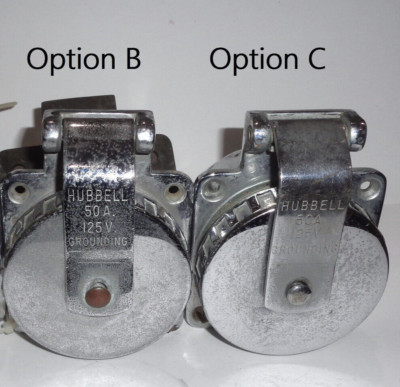 HUBBELL HBL503SS 50Amp 125V Stainless Steel Shore Power Inlet Marine ...