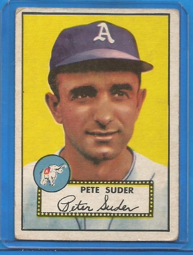 1952 TOPPS BASEBALL # 256 PETE SUDER - PHILADELPHIA ATHLETICS | eBay