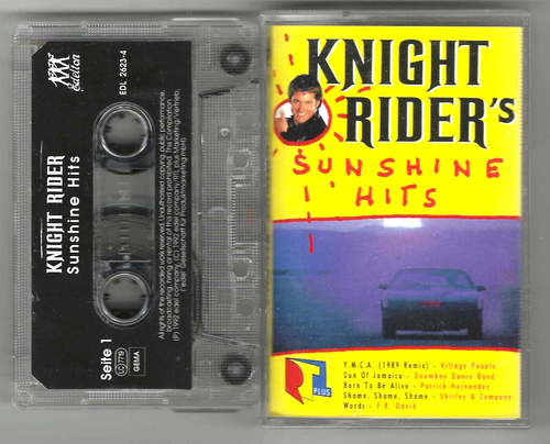 MC David Hasselhoff "KNIGHT RIDER " SUNSHINE HITS Album tape EDEL ...