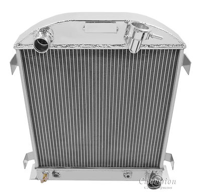1932 Ford with 3 Inch chop Chevy Config All Alum 3 Row Core KR Champion ...
