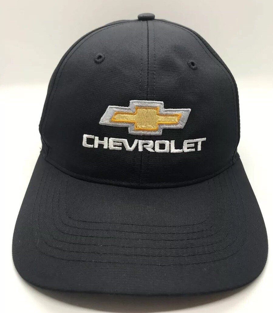 Chevrolet Black Cap Hat Adjustable Adult Polycotton Gray Under Bill | eBay