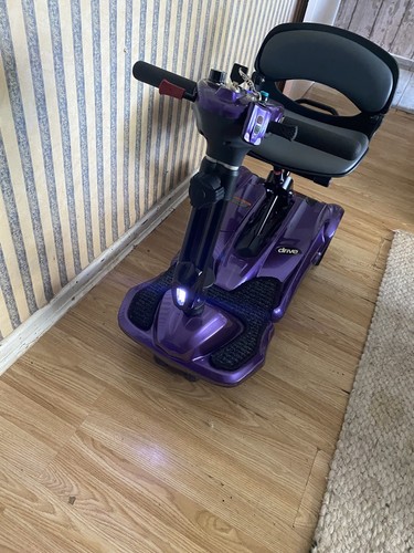 PURPLE DRIVE Dual Wheel LIGHTWEIGHT REMOTE FOLDING MOBILITY SCOOTER ...