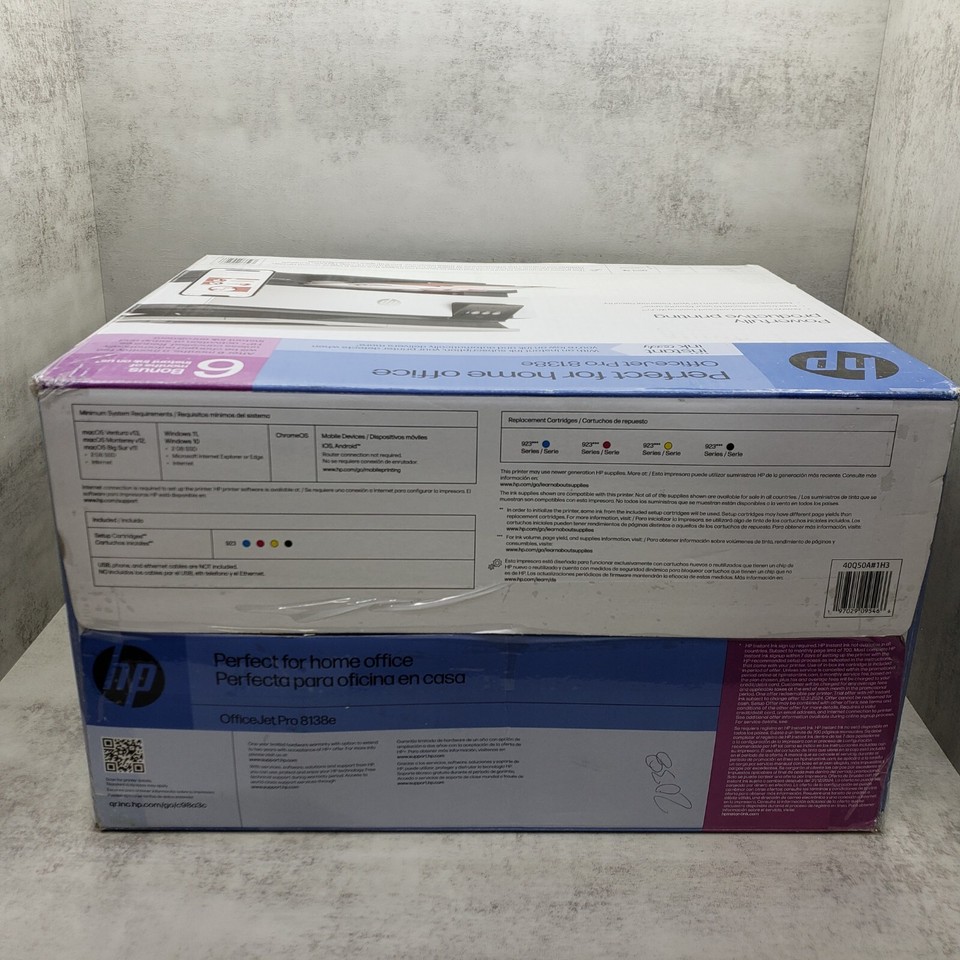 HP OfficeJet 8138e Wireless All-in-One Color Inkjet Printer, Copy, Scan ...