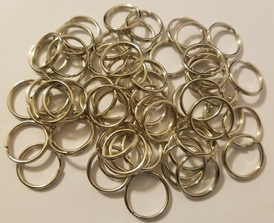 100 pcs Silver Nickel Plated Steel 7/8" Split Key Rings Jewelry ...