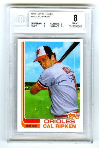 CAL RIPKEN JR.~1982 TOPPS TRADED BGS-8 NM-MT SHARP HOT GRADED ROOKIE RC ...