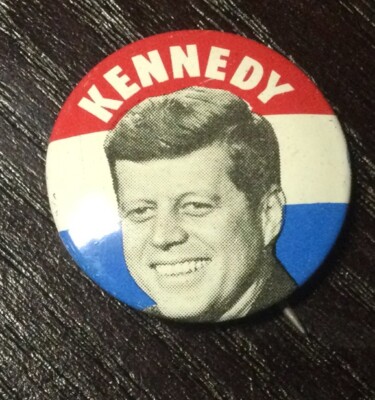 Vintage 1960 Pinback John F. Kennedy JFK 1" Presidential Campaign SMALL ...