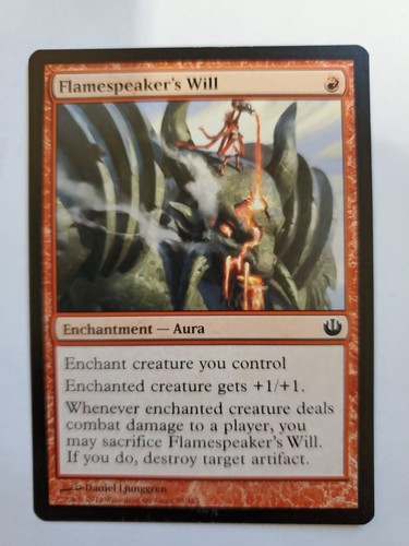 MTG Magic The Gathering Card Flamespeaker's Will Enchantment Aura Red Journey In | eBay