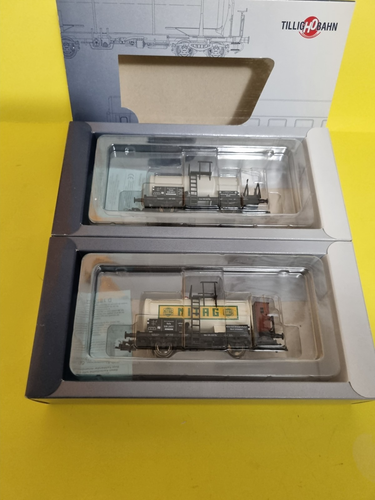 TILLIG BAHN (2) DRG 4-WHEEL TANK WAGONS #595299 & #508683 H0 Scale ...