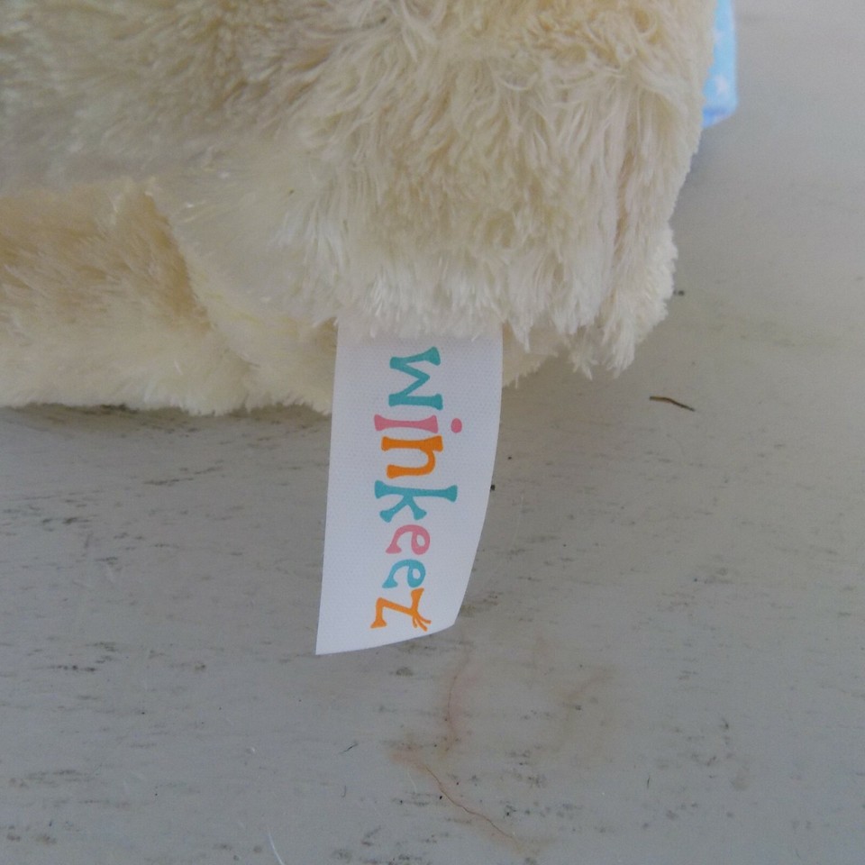 Winkeez Small Plush Teddy Bear Light Blue Star Santa Hat Scarf 2015 | eBay