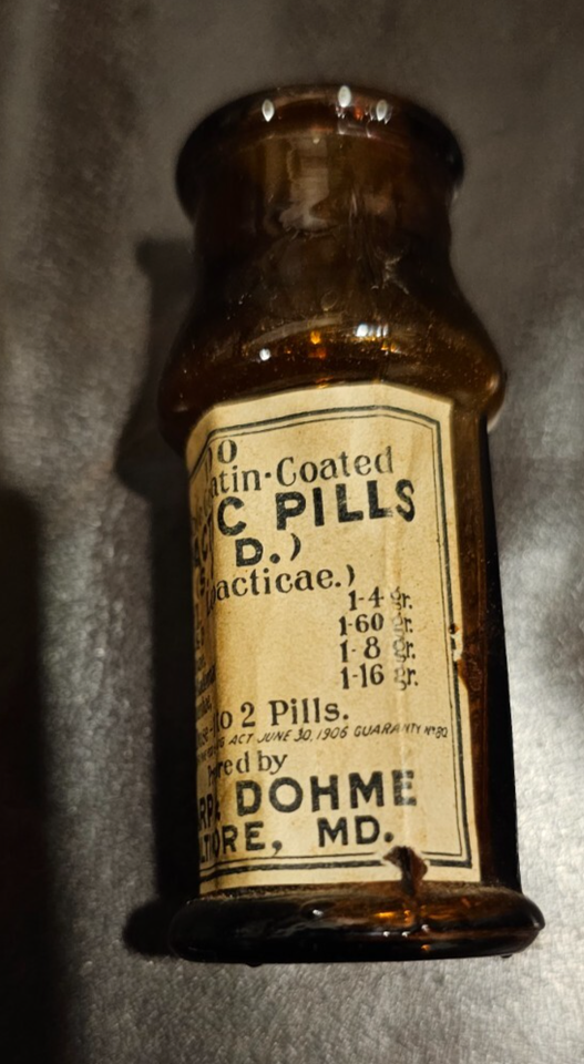 Antique Medicine Lapactic Pills Sharp & Dohme Mini Bottle Medical ...