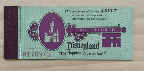 Disneyland Ticket book for 11 Magic Key Coupon - has 7 tickets Matching ...