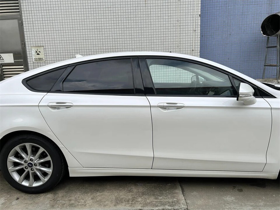 Glossy/Carbon Fiber Black Chrome Delete Window Trims For Ford Fusion ...
