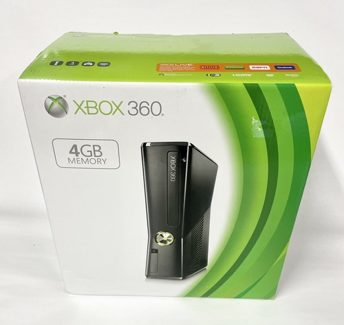 Microsoft Xbox 360 4 GB Black Console Brand New Sealed | eBay