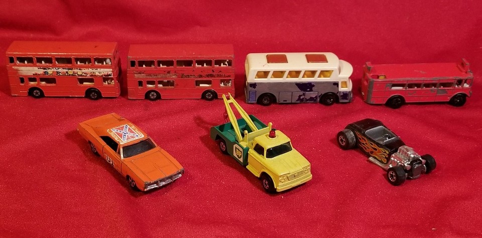 1960s 70s 80s Matchbox Hot Wheels Lesney Cars Bus General Lee 1965 BP ...