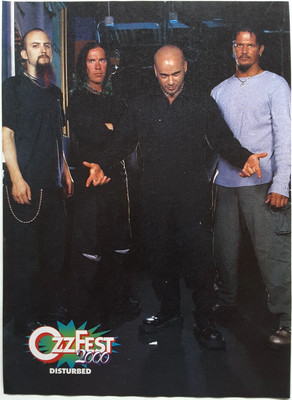 DISTURBED DAVID DRAIMAN VINTAGE 2000 FULL PAGE MAGAZINE PINUP POSTER ...