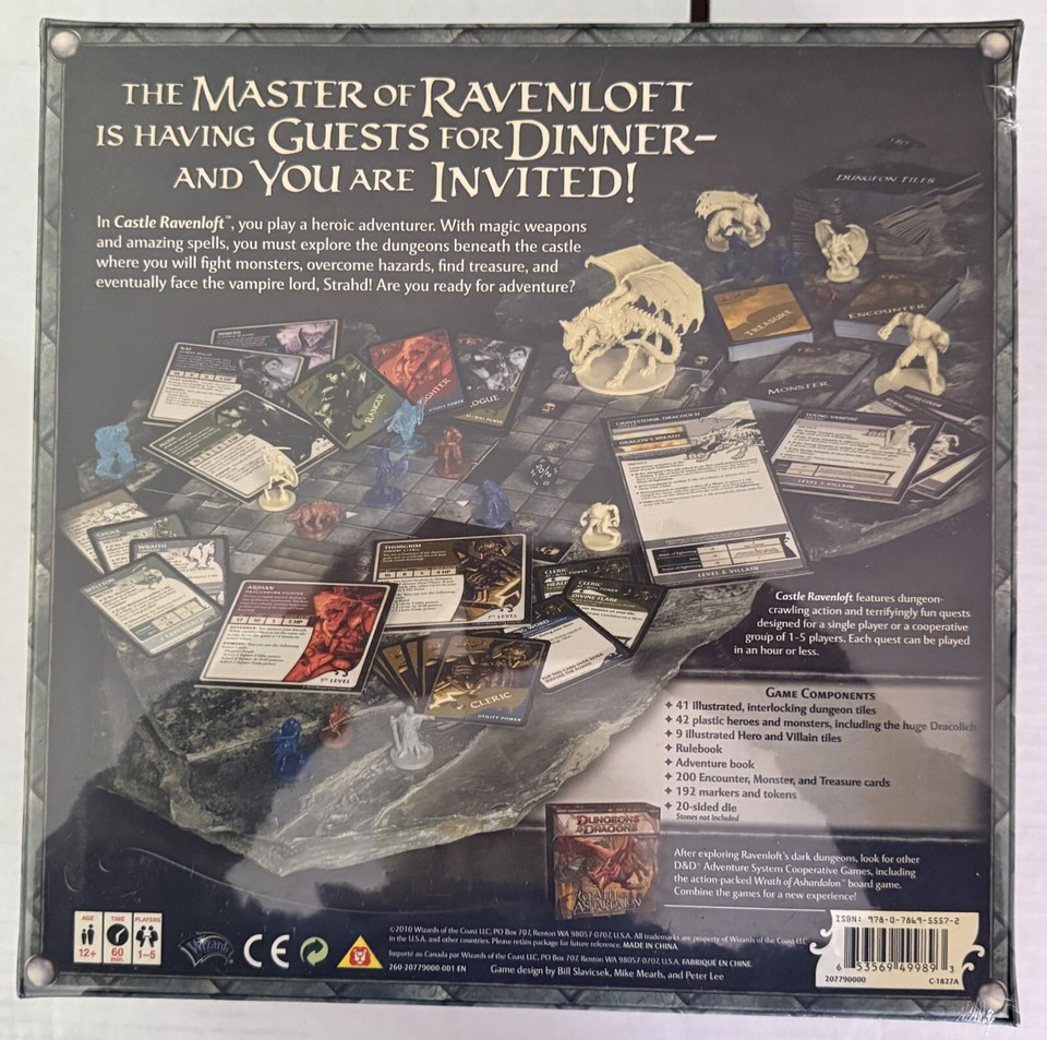 D&D CASTLE RAVENLOFT BOARD GAME DUNGEONS & DRAGONS FACTORY SEALED NEW ...