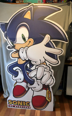 SONIC THE HEDGEHOG Sega Retail Free Stand Cardboard Cutout Display Sign ...