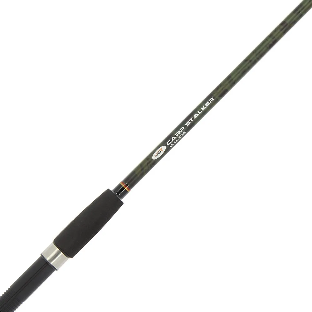 NGT Carp Fishing 8ft Stalker Rod 2pc CAMO Stalking Rod Margin 2lb Test ...