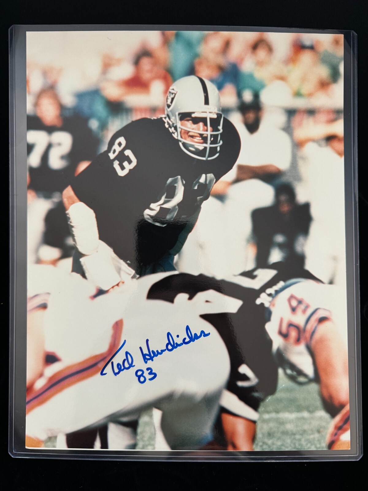 Ted Hendricks Raiders Autographed Signed 8x10 photo w/ hard plastic ...