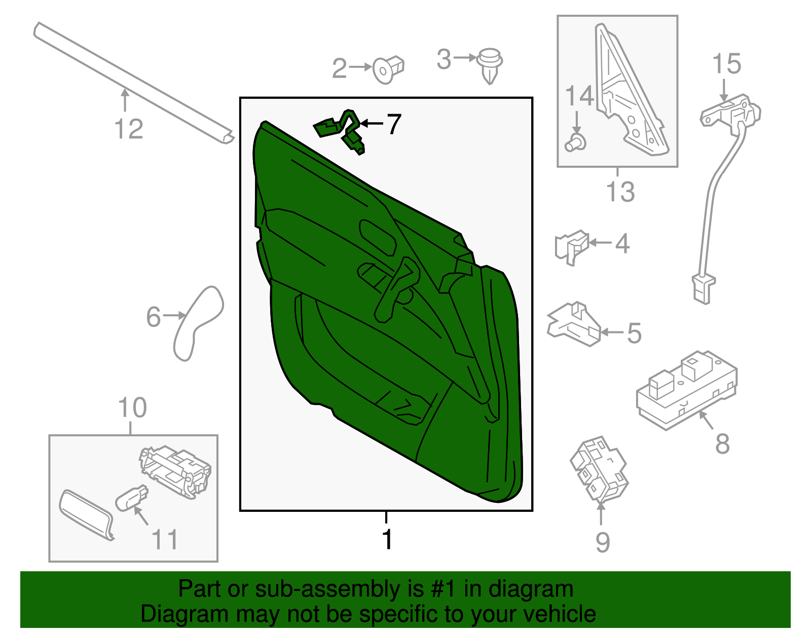 Genuine Nissan Finsher ASSY Front Door LH H09011A61B / H0901-1a61b OEM ...